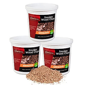 Camerons Smoking Chips- Kiln Dried, 100 Percent Natural Extra Fine Wood Smoker Sawdust Shavings (Mesquite, 3 Pack) (0.473176 L)