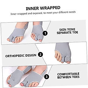 Healeved Wrist Supports Foot Protector Wrist Splints Thumb Splint Silicone Socks 2 Pairs Bunion Night Splint Silicone Spacers Bunion Hallux Valgus Correct Cover Socks