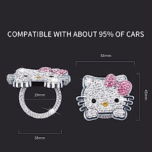 Bling Car Push to Start Button Cover Accessories, Crystal Rhinestone Car Engine Start Stop Button Cover, Auto Ignition Switch Cover, Cute Car Accessories for Women Decoration Interior Sticker