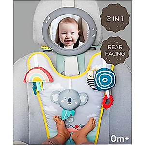 Taf Toys Koala in-Car Play Center | Parent and Baby’s Travel Companion, Keeps Both Relaxed While Driving. Car Activity Center with Mirror to Watch Baby from Driver’s Seat, for 0 Months and up