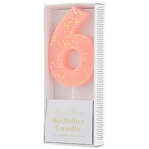 Meri Meri Coral Number 6 Candle