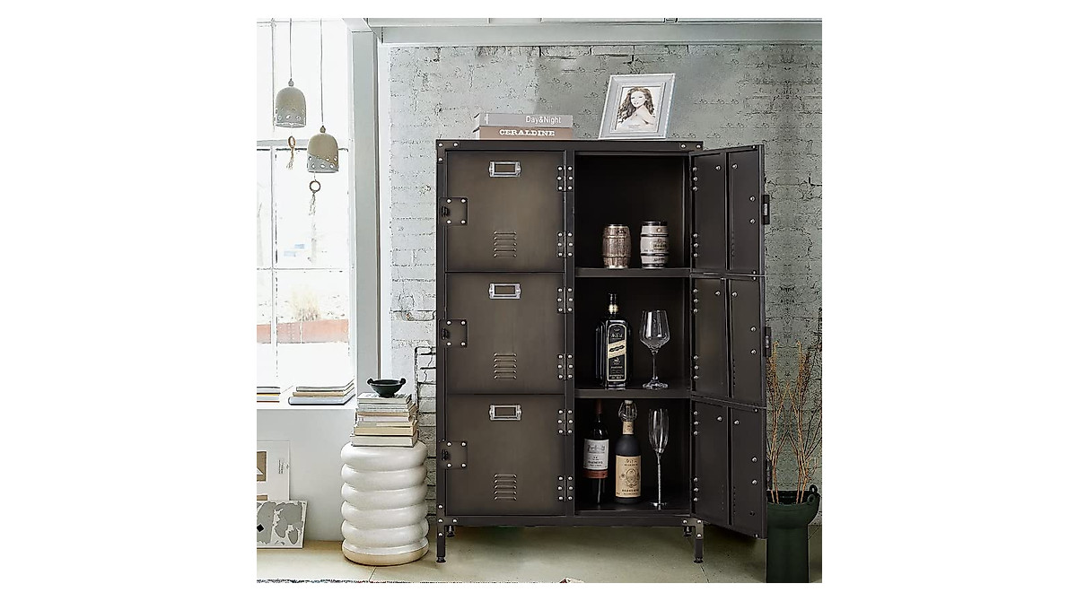 MIIIKO 6 Compartment Metal Storage Locker - Stylish & Sturdy