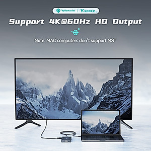 USB-C Hub with NVMe SSD Enclosure, Yottamaster 10Gbps USBC Docking Station (10-in-1) with NVMe Slot(Up to 8TB) Support 100W PD Charging, Dual 4K HDMI, SD/TF Reader, Ethernet, Audio [SO6]