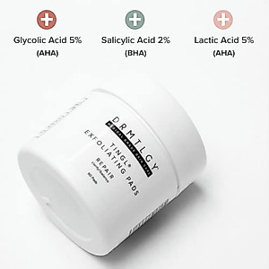 tingl Face and Body Exfoliator Pads - Anti Aging Acne Treatment with Glycolic Acid, Lactic Acid, and Salicylic Acid - Pore Minimizer, Oil Cleanser, Blackhead Remover and Skin Exfoliator in One