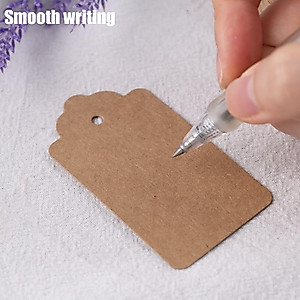 Koogel 20PCS Kraft Gift Tags with String, 2.8 x 1.6 Inch Gift Tags Price Tags Hanging Tags for Gift Bags DIY Crafts Birthday Wedding Party Favors