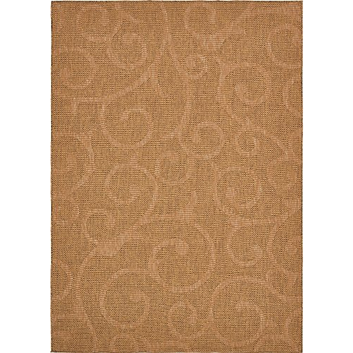 Unique Loom Outdoor Botanical Collection Area Rug - Vine (8' x 11' 4" Rectangle, Brown/ Beige)