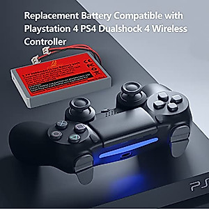 FARSAIL Rechargeable Batteries for PS4 Controller, 1-Pack 2000mAh LIP1522 PS4 Battery Replacement with Big and Small Plug for Playstation 4 PS4 Dualshock 4 Wireless Controller