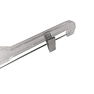 NAHANCO 600RC Plastic Skirt/Pant Hanger with Short Metal Swivel Hook and Pinch Clips, Heavy Weight, 14", Clear (Pack of 100)