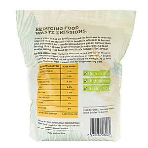 Nurtured Nest Premium Black Soldier Larvae - High Protein/High Calcium Chicken Treats - Better Than Mealworms - Non-GMO, Additive Free (2.5 lb)