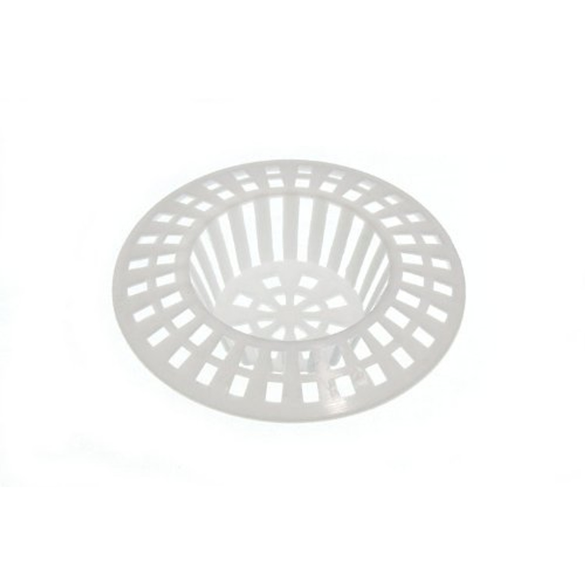 One Stop DIY 2 x BASIN BATH SINK STRAINERS ANTI CLOG HAIR WASTE TRAP WHITE 60MM NEW