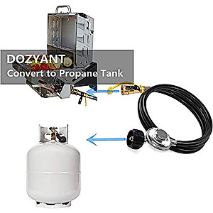 DOZYANT 6 Feet Quick Connect Propane Hose with Regulator Replacement for Olympian 5100, 5500 RV Grill Parts and Other Low Pressure LP Gas Grill, Heater, 1/4" Female Quick Connect Adapter x Acme Nut