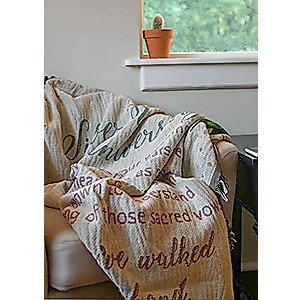 Dicksons Marriage Takes Three Black and White 52 x 68 All Cotton Tapestry Throw Blanket