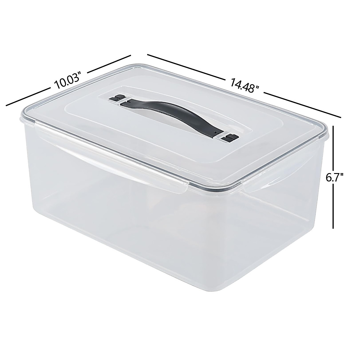 Gainhope 4 Packs Large Airtight Food Storage Containers with Silicone Gasket Sealing Lid, 16 L / 546 Oz, Plastic Storage Bins Boxes for Bread, Rice, Flour, Dog Cat Bird and Other Pet Food