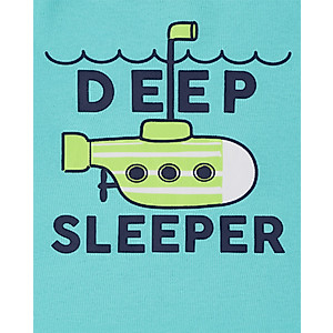 The Children's PlaceThe Children's Place Baby Toddler Unisex Short Sleeve Top and Pants Snug Fit 100% Cotton 2 Piece Pajama SetsSUBMARINE 6-9 MONTHS