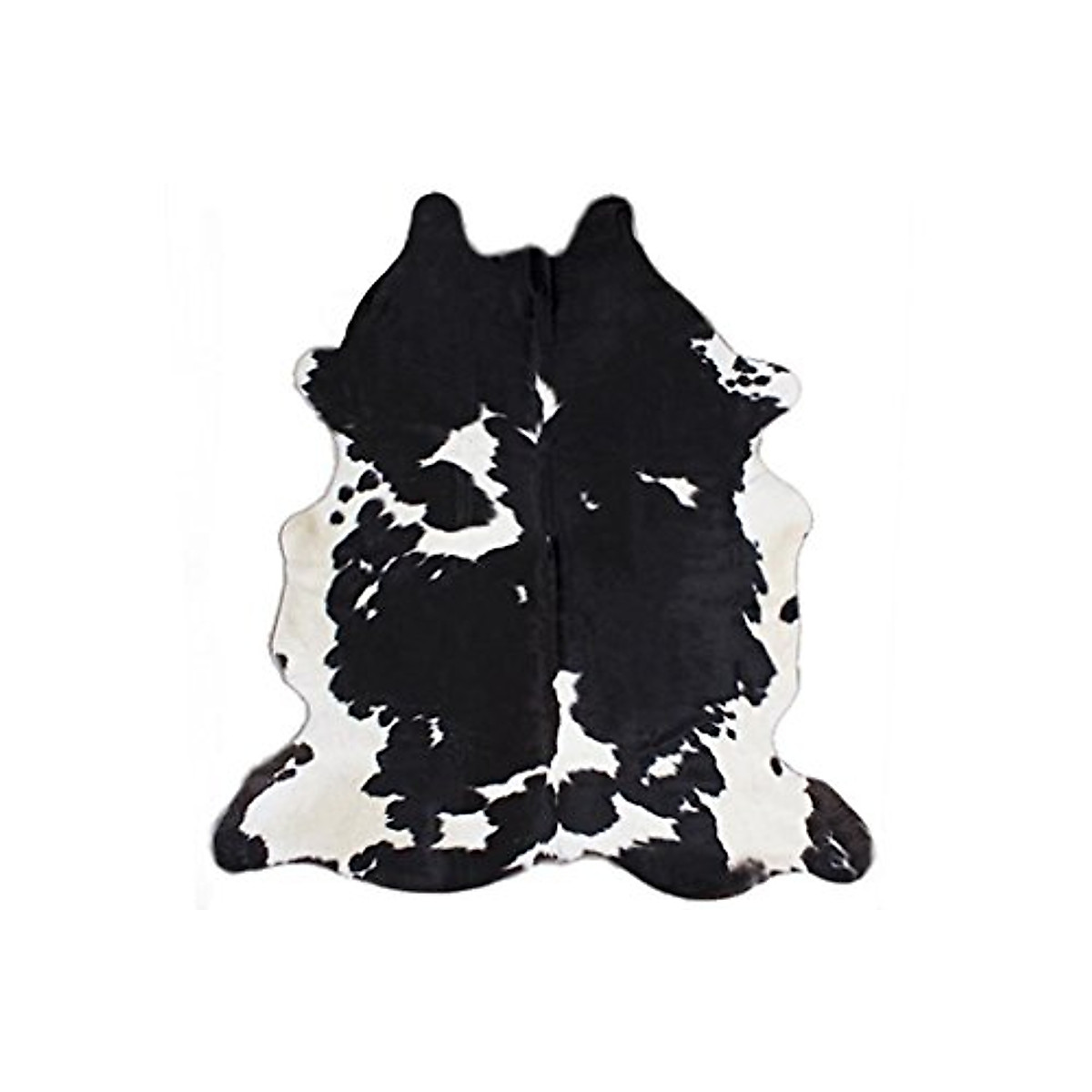 original cowhide Rug Genuine Leather Hair on Hides Decorative Value Rare Giant Size Approx 7X8 ft (56-66 sqf) (Black and White)
