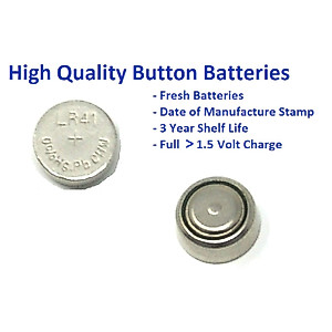 Rayverstar LR41 AG3 1.5 Volt Alkaline (20-Batteries) Fits: 392, 192, SR41, 384, 736, L736F (Full List Below)