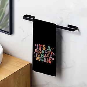 Retro Groovy It's a Good Day to Make Music Kitchen Towels and Dishcloths,16 x 24 Inch Hand Towels Tea Towels Dish Towels for Kitchen Decor,Gifts for Music Lovers Musicians Singers