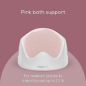Angelcare Baby Bath Support (Pink) | Ideal for Babies Less than 6 Months Old