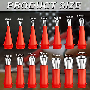 19 Pcs Caulking Finisher Kit Include 14 Pcs Reusable Stainless Steel Caulking Nozzle Applicators with 4 Connection Bases Replacement and 1 Glue Needle for Bathroom Kitchen Doors Windows Sink Joint