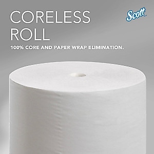 Scott® Essential Coreless High-Capacity Standard Roll Bulk Toilet Paper (04007), 2-Ply, White (1,000 Sheets/Roll, 36 Rolls/Case, 36,000 Sheets/Case)