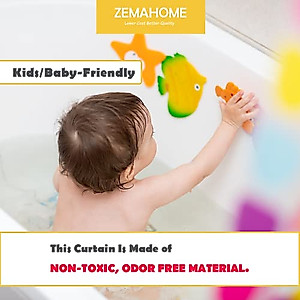 ZEMAHOME 72" x 66" Short PEVA Plastic Shower Curtain Liner - 1 Pack Premium Light Weight Clear Bathroom Shower Showroom Curtain Liner with Rustproof Metal Gromments and Weighted Magnet