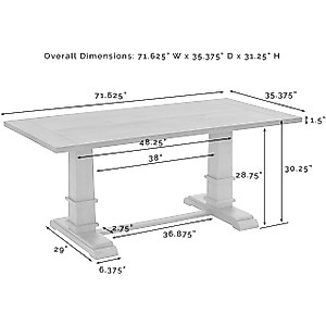 Crosley Furniture Joanna Dining Table, Rustic Brown