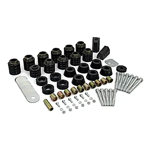 Daystar, Jeep YJ Wrangler 1" Taller Polyurethane Body Mount Kit Replaces Factory Body Mount Bushings, fits 1987 to 1996 4WD, KJ04505BK, Black, Made in America