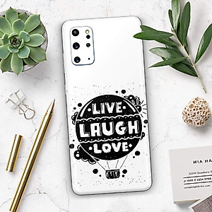 DesignSkinz Live Laugh Love Protective Vinyl Decal Wrap Skin Cover Compatible with The Samsung Galaxy S20 (Screen Trim & Back Glass Skin)