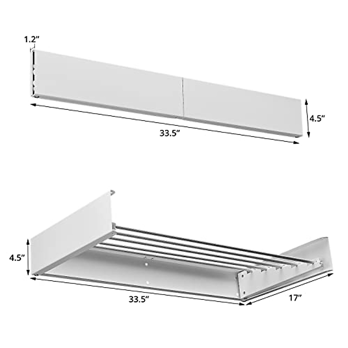 GorillaRack Laundry Drying Clothes Rack | Retractable Clothing Rack Wall Mount | Clothes Drying Rack Indoor Outdoor for Hanging Heavy Duty Laundry White