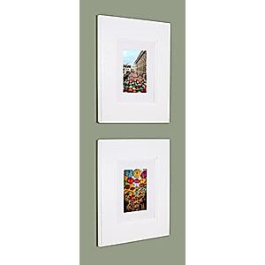 Fox Hollow Furnishings 11x14 Compact Concealed Recessed Picture Frame Medicine Cabinets (Shaker White)