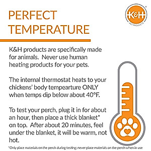 K&H Pet Products Thermo-Chicken Heated Perch Gray 36" 55W