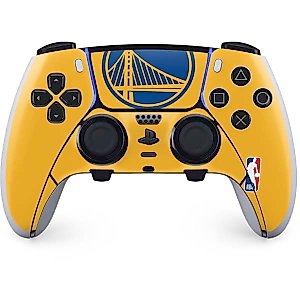 Skinit Gaming Decal Skin Compatible with PS5 DualSense Edge Pro Controller - Officially Licensed NBA Golden State Warriors Large Logo Design