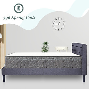 Greaton 10 Inch Foam Encased Mattress with Eurotop, Comfy, and Soft Plush Mattresses Provide Soothing Sleep, Complete Body Support, and Pressure Relief, Full XL