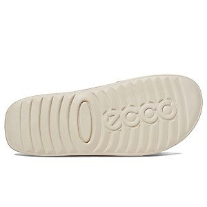 ECCO Women's Cozmo Two Band Slide Sandal, Petal Trim Nubuck, 8-8.5