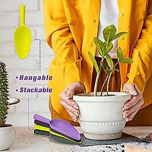 YAIKOAI 4 Pack Plastic Garden Shovel Plant Hand Shovel Trowels Home Gardening Tools for Flower Vegetables Soil Transplanting, Weeding, Moving, Digging Planting, A Style