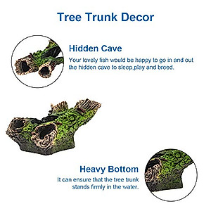 GreenJoy Aquarium Decorations Fish-Tank Accessories Plants - Fish Tank Decor Kit with Artificial Plants and Hideouts Ornaments,Small (Ornaments Set #1)