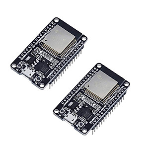 VEGET 2PCS ESP32 Development Board 2.4GHz Dual Cores ESP-WROOM-32 ESP-32S WiFi Microcontroller Processor Integrated with Antenna Module Board
