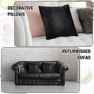 Locmeo 73'' x 55'' Tooled Faux Leather Sheets Vintage Floral Embossed Faux Leather Fabric Individual 2 Yard Cut Upholstery Flower Textured Synthetic Leather Material for DIY Crafts Making Sewing