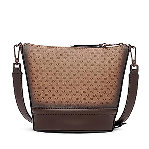 Calvin Klein Ash North/South Crossbody, Khaki/Brown/Java, One Size