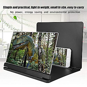 Universal Mobile Phone Screen Magnifier,Portable 12 inches 4~6 Times Zooming Folding Phone Holder Stand Bracket Optical Magnification Cellphone Magnifier for Movies,Videos