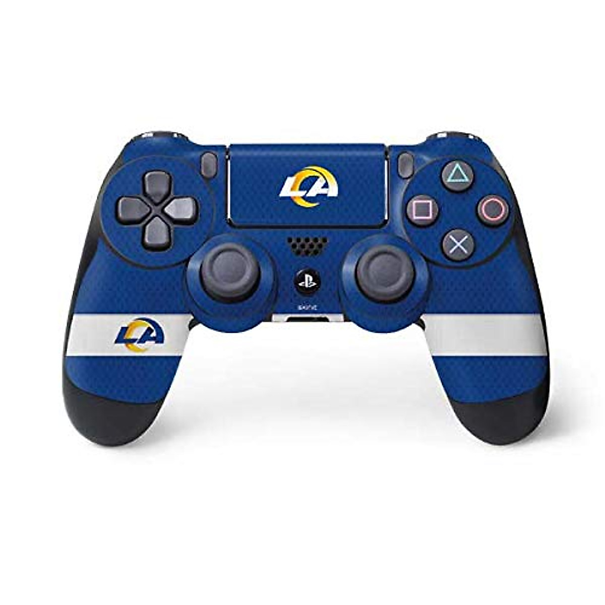 Skinit Decal Gaming Skin Compatible with PS4 Controller - Officially Licensed NFL Los Angeles Rams Zone Block Design