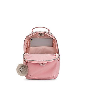 Kipling Women's Seoul Small Backpack, Durable, Padded Shoulder Straps with Tablet Sleeve, Bridal Rose, One Size