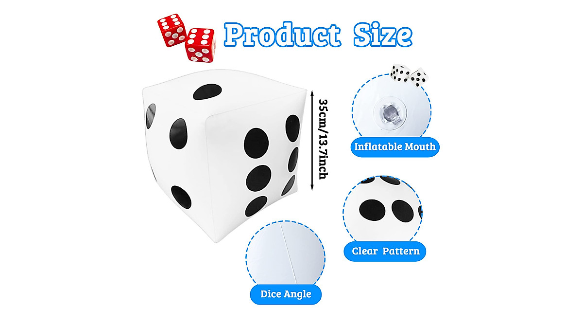 Giant Inflatable Dice - Perfect for Parties & Games