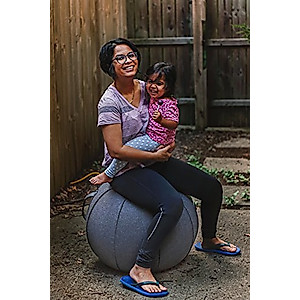 Vivora Luno Exercise Ball Chair, Canvas & Felt for Home Offices, Balance Training, Yoga Ball