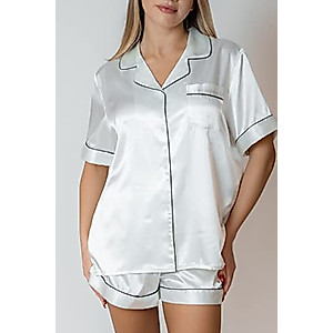 Bride Pajama Set Bride PJs Pajamas for Women Silk Pajamas for Women Bridal Shower Gift Sexy Pajamas for Women Pjs for Women Short Set Pajama Sets Sleepwear for Women Womens Pajama Set Satin Pajamas