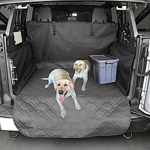 ANMOSVO for Ford Bronco Dog Cargo Liner 2024 - Waterproof Anti-Scratch & Anti-Slip Pet Trunk Cover with Side Flaps and Bumper Protector for Ford Bronco 6th Gen 4-Door Accessories 2021 2022 2023 2024