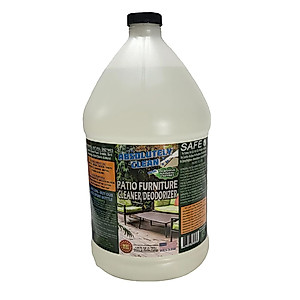 Amazing Patio Furniture Cleaner - Natural Enzymes Easily Remove Dirt, Bird Droppings, Food Stains and More from Your Outdoor and Patio Furniture - USA Made (128oz)