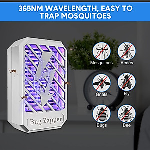 4 Pcs Electric Bug Zappers Plug in Portable Indoor Home Mosquito Zapper Insect and Fly Killers for Removing Mosquitos Insects Files Gnats Bugs Moths (White)