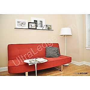 ULTRAledge 4'/48" Art Display / Picture Ledge / Floating Shelf, Metal, Modern (3.5" deep, Black)