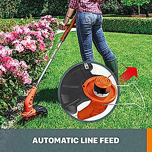 Worx WG154 20V PowerShare 10" - 12" Cordless String Trimmer & Edger (Battery & Charger Included)